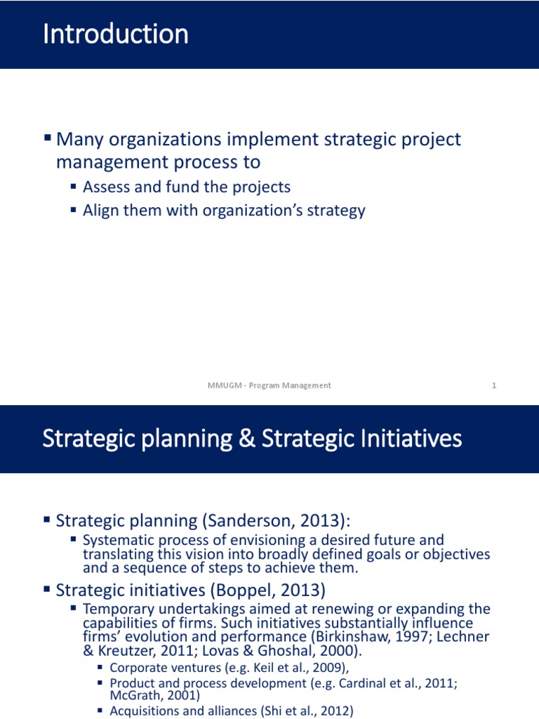 Many Organizations Implement Strategic Project Management Process To ...