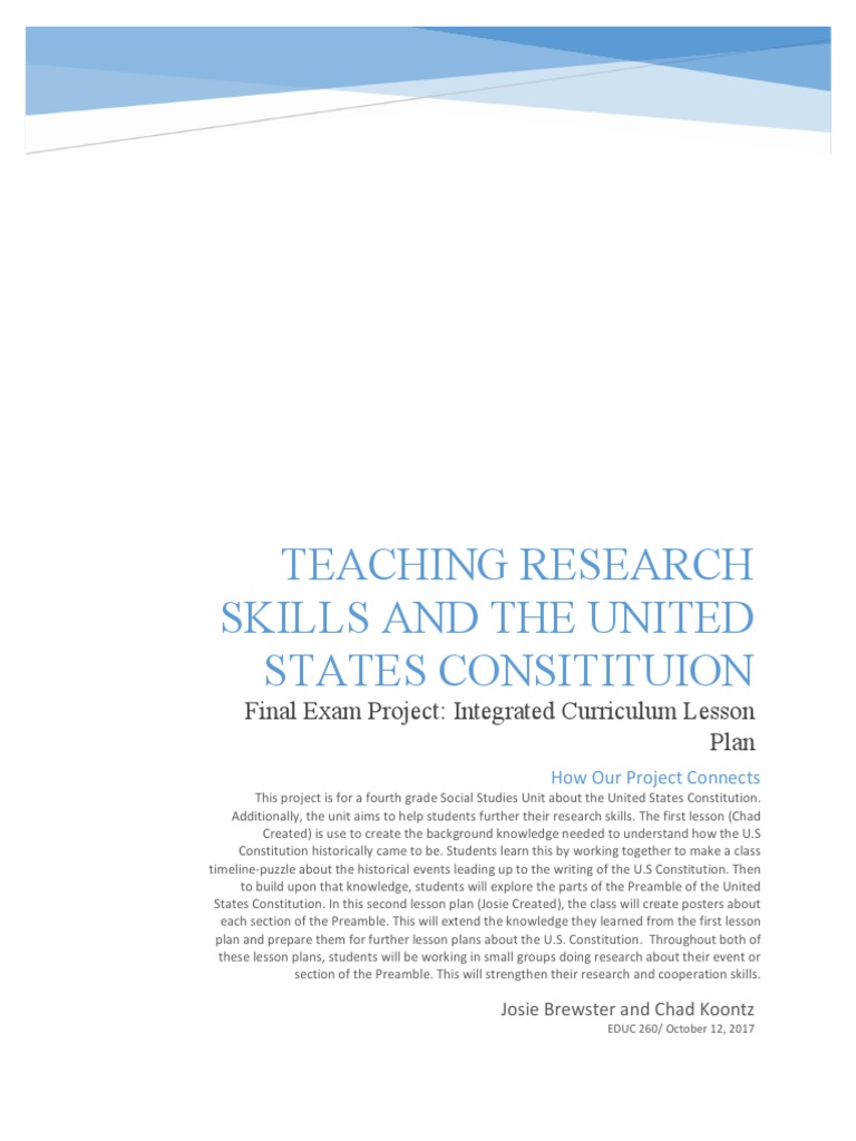 Teaching the U.S. Constitution Preamble | PDF | Lesson Plan | Vocabulary