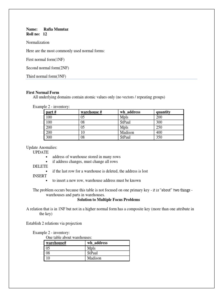 Normalization Assignment | PDF | Scientific Modeling | Data Management