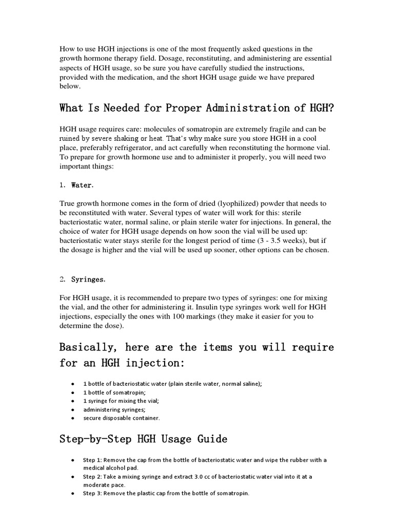 How To Use HGH Injections Is One of The Most Frequ | PDF | Growth ...