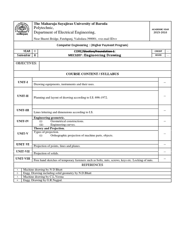 Polytechnic, Department of Electrical Engineering,: The Maharaja ...