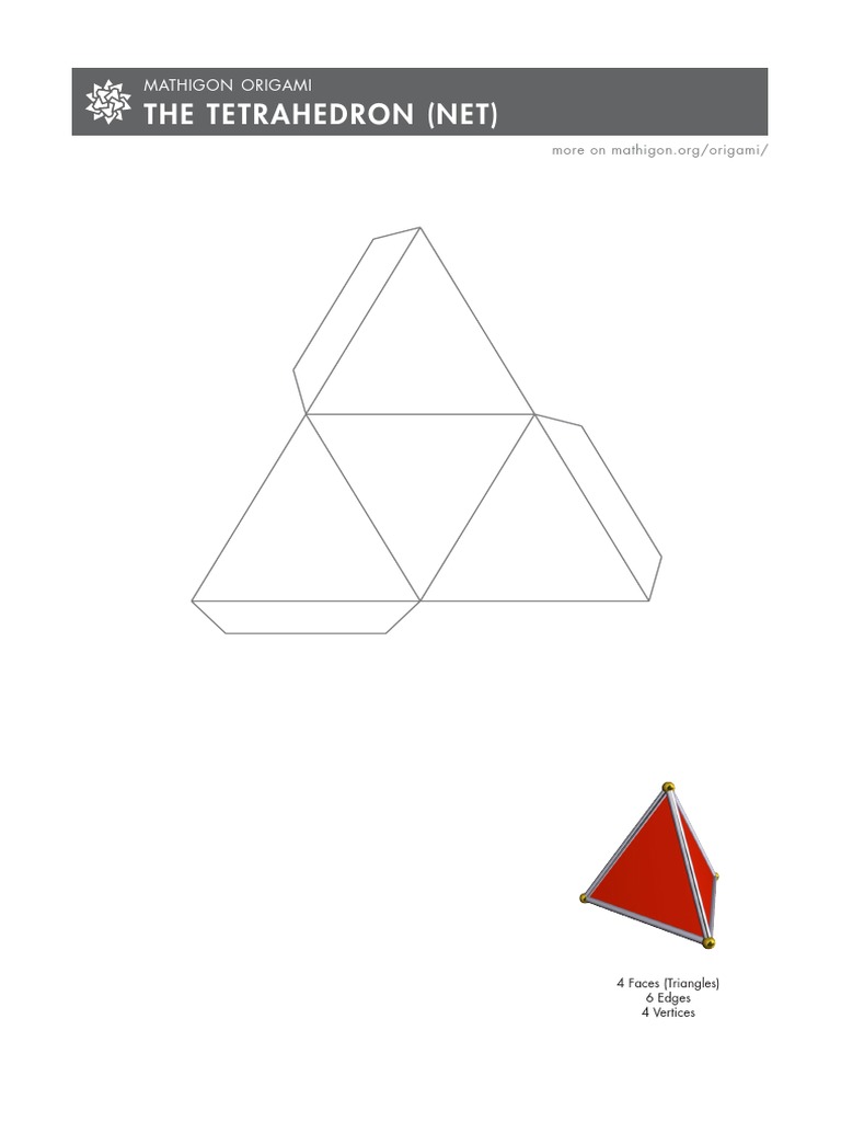 The Tetrahedron (Net) : Mathigon Origami | PDF