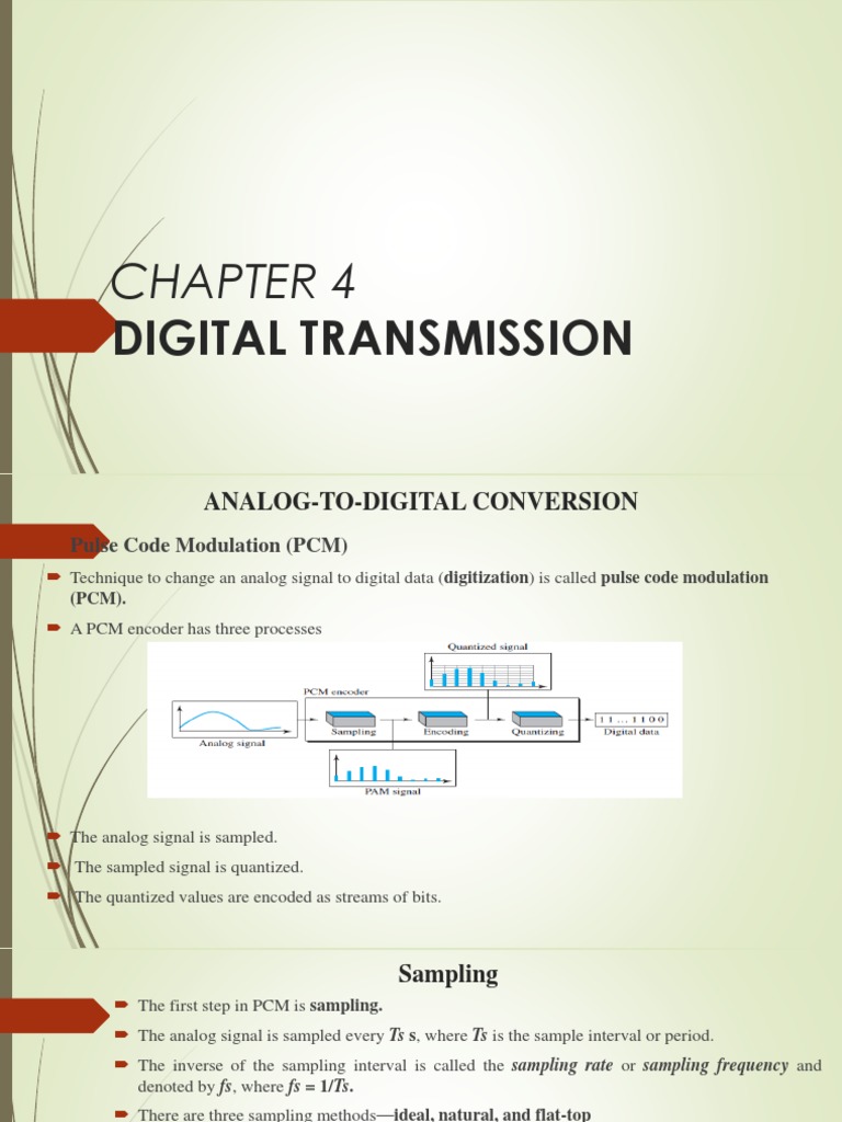 Chap 4 | PDF | Sampling (Signal Processing) | Data Transmission