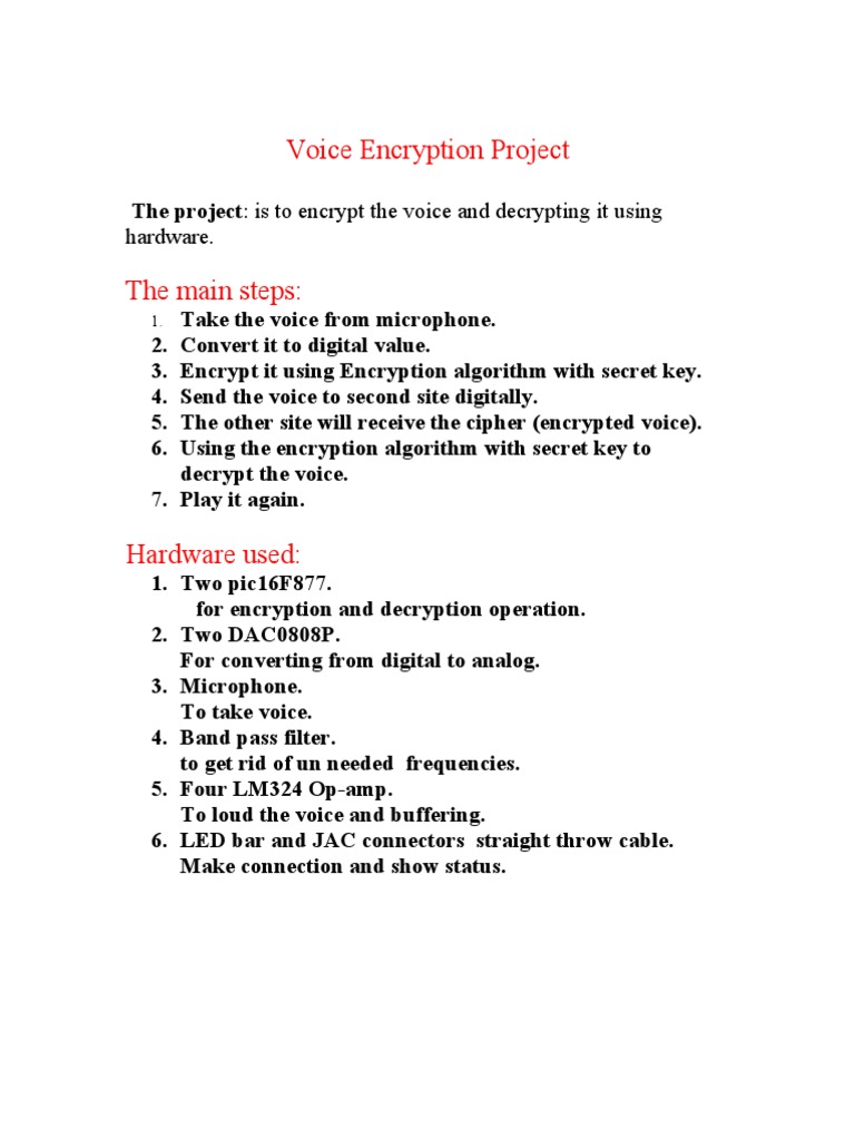 Voice Encrytion 0 | PDF | Cryptography | Key (Cryptography)