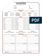 VTM V5 Character Sheet Template | PDF