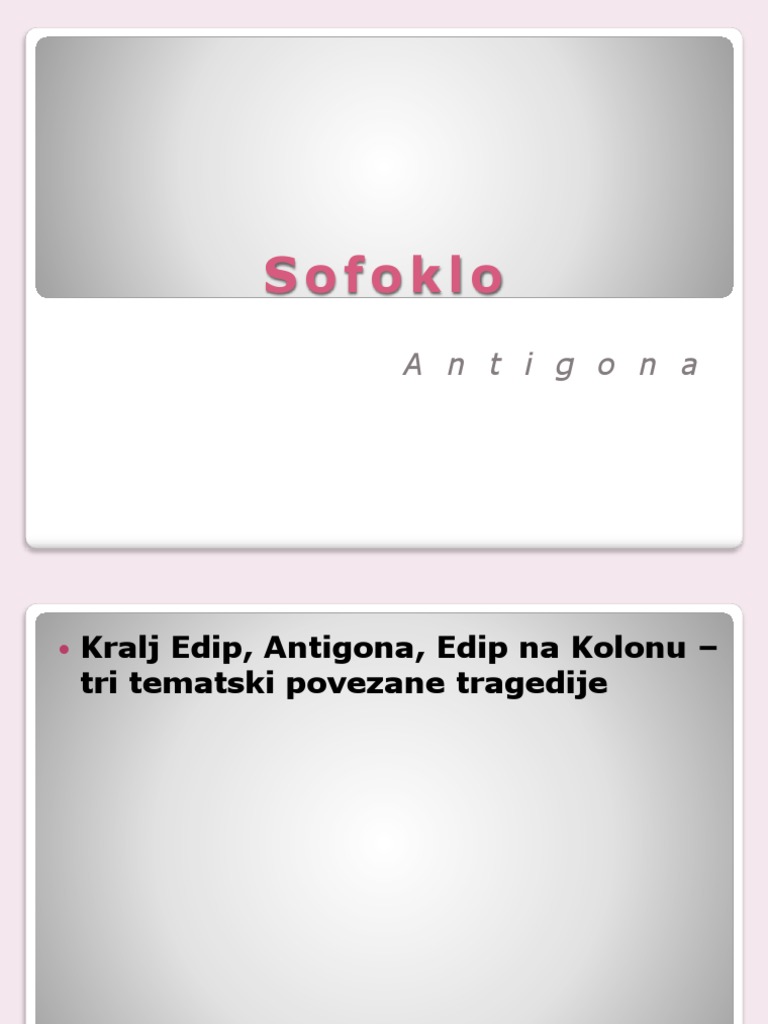 Sofoklo, Antigona | PDF