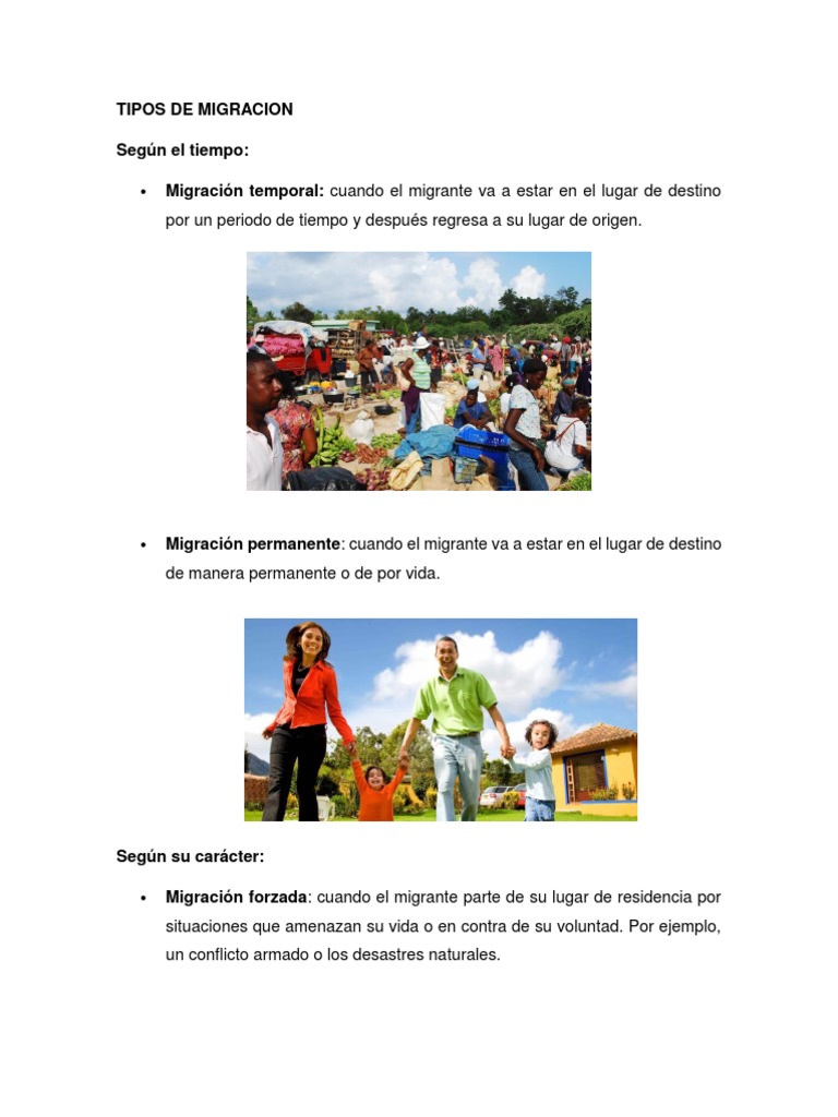 Tipos de Migracion | PDF