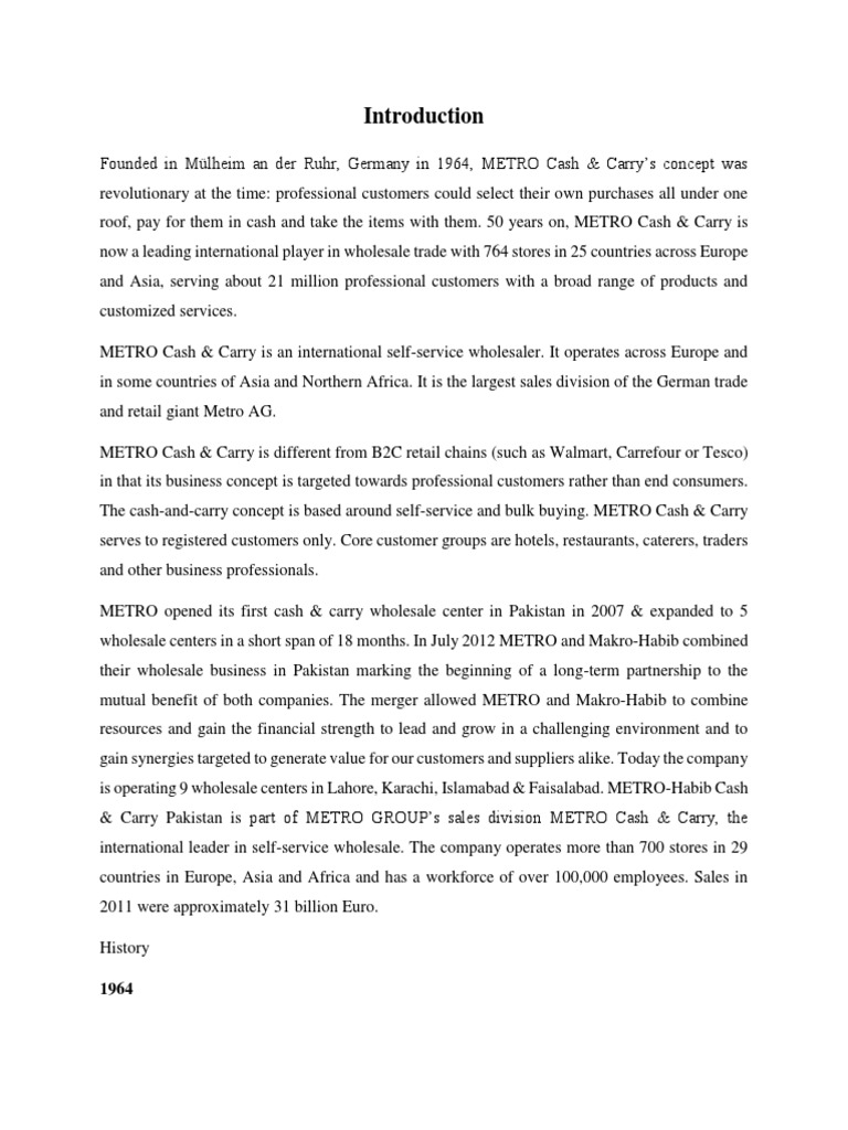 Final Report Metro LHR 2 | PDF | Swot Analysis | Retail