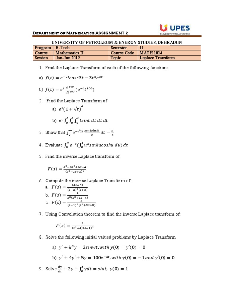 Assignment 2 - MATH 1014 | PDF