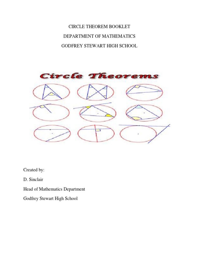 Circle Theorem Booklet Pdf Pdf Geometric Measurement Triangle