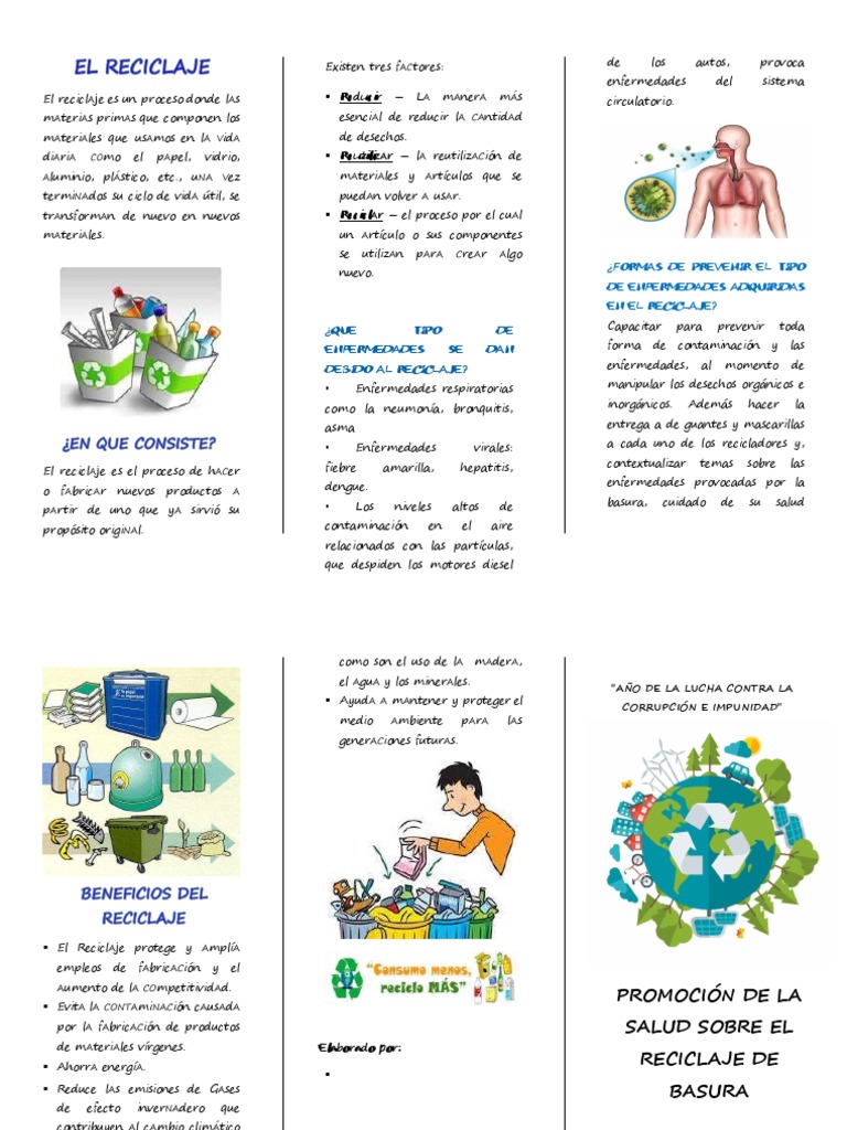 Triptico | PDF | Reciclaje | Residuos