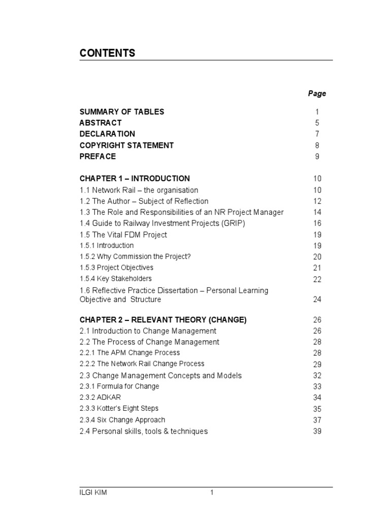 Dissertation | PDF | Project Management | Change Management