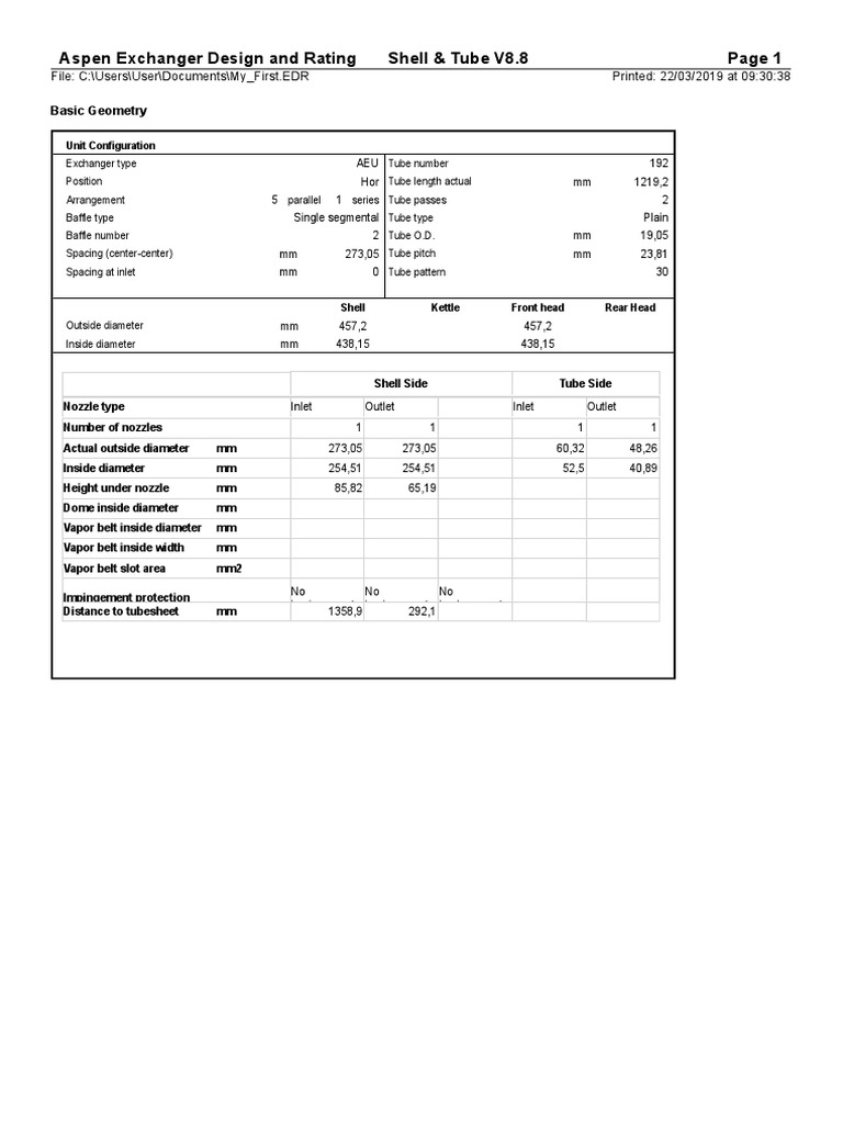 Heat Exchanger Design Sheet | PDF | Pipe (Fluid Conveyance) | Heat ...