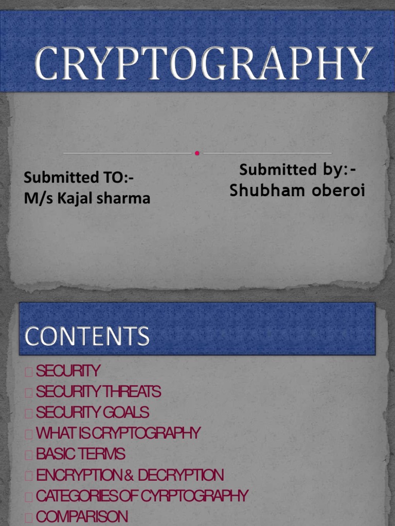 Cryptography 130910073000 Phpapp02 | PDF