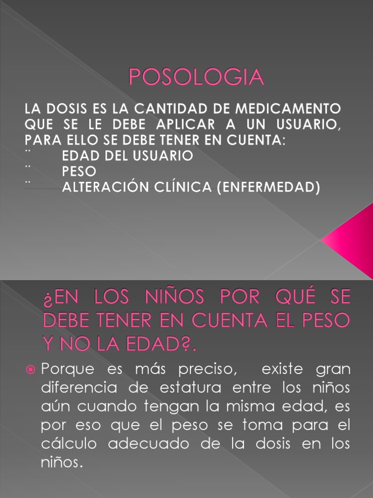POSOLOGIA.ppt | Concentración | Medicamentos con receta