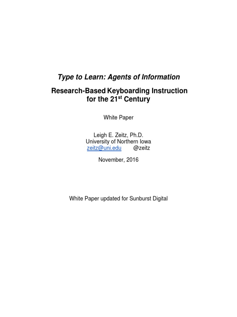 Keyboarding Skills for 21st Century Learners | PDF | Teachers | Learning