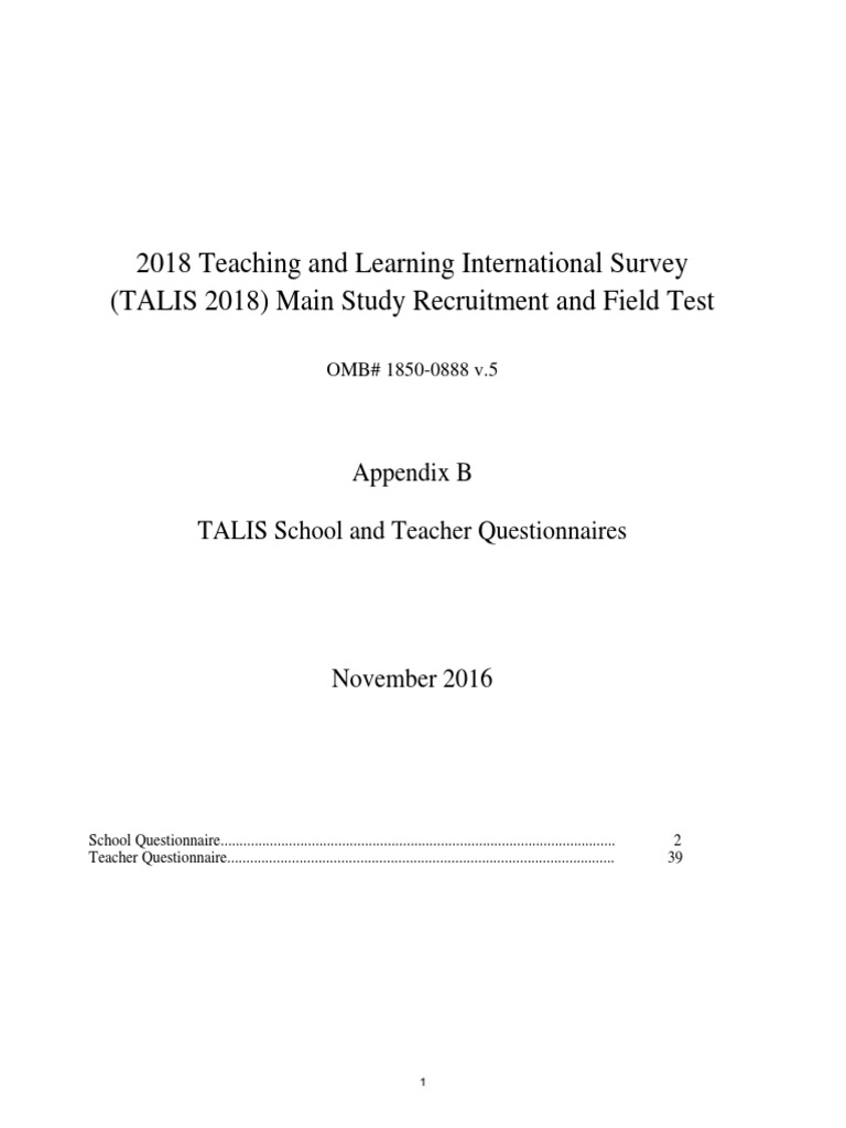 Talis 2018' PDF | PDF | Schools | Teachers