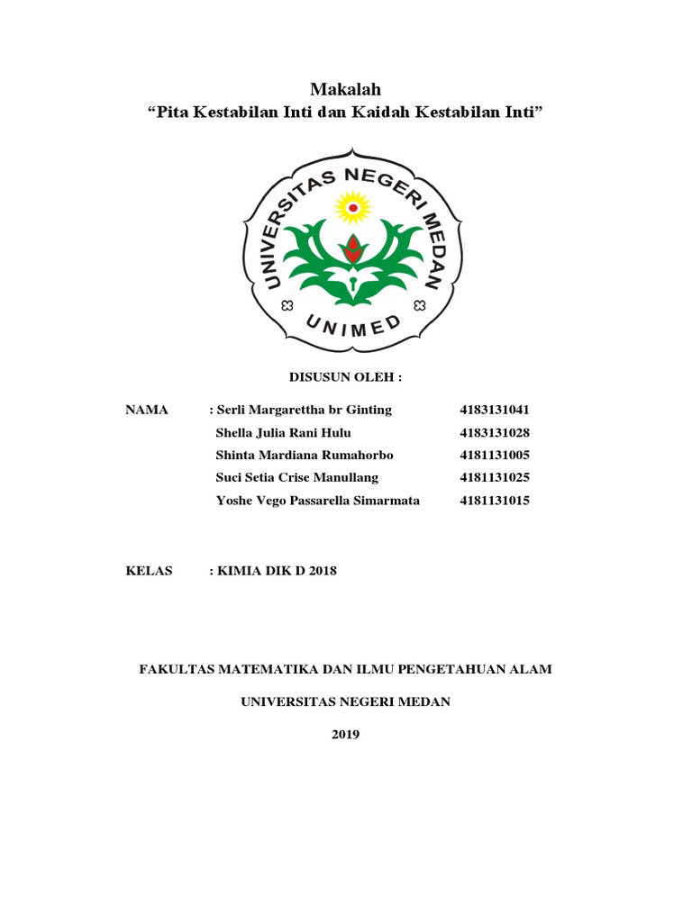 Makalah KESTABILAN INTI | PDF | Sains & Matematika
