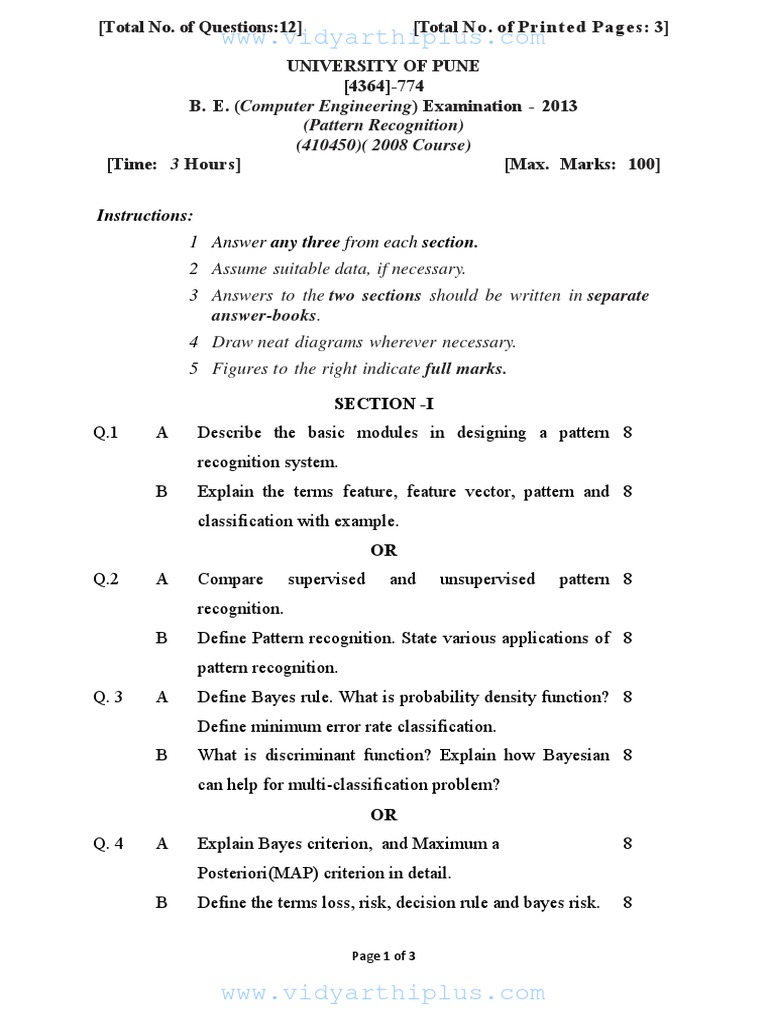 Pattern Recognition | Download Free PDF | Pattern Recognition | Statistical Classification