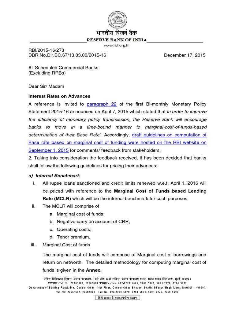 Base Rate Methodology | PDF | Loans | Credit
