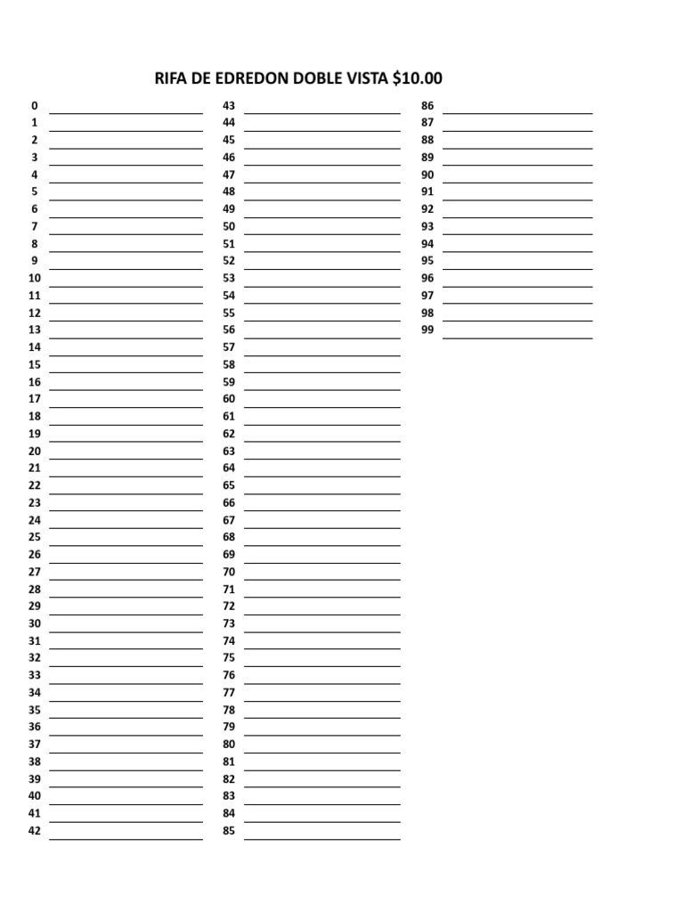 Hoja de SORTEO | PDF