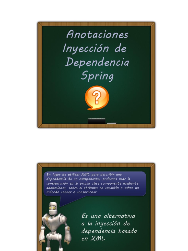 Anotaciones Spring PDF | PDF | Java (lenguaje de programación) | Xml