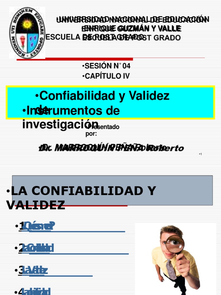 SESION-4-Confiabilidad y Validez de Instrumentos de Investigacion ...