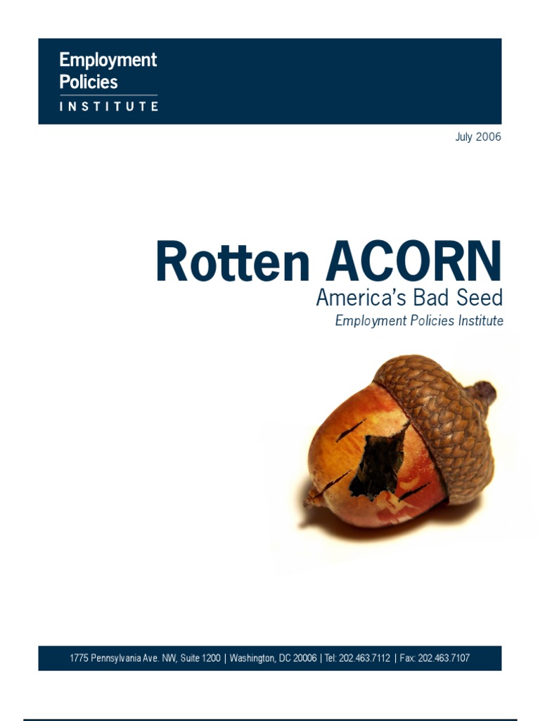 Rotten ACORN The Bad Seed | PDF | Association Of Community ...