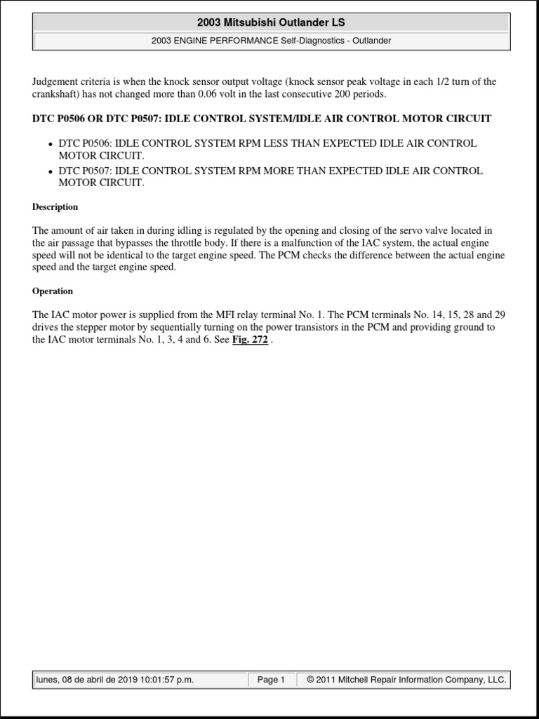 Codigo Fall p0506 y p0507 | PDF | Electrical Engineering | Components