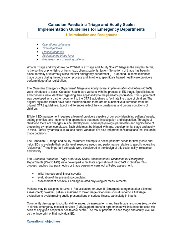 Canadian Triage PDF | PDF | Emergency Department | Health Care