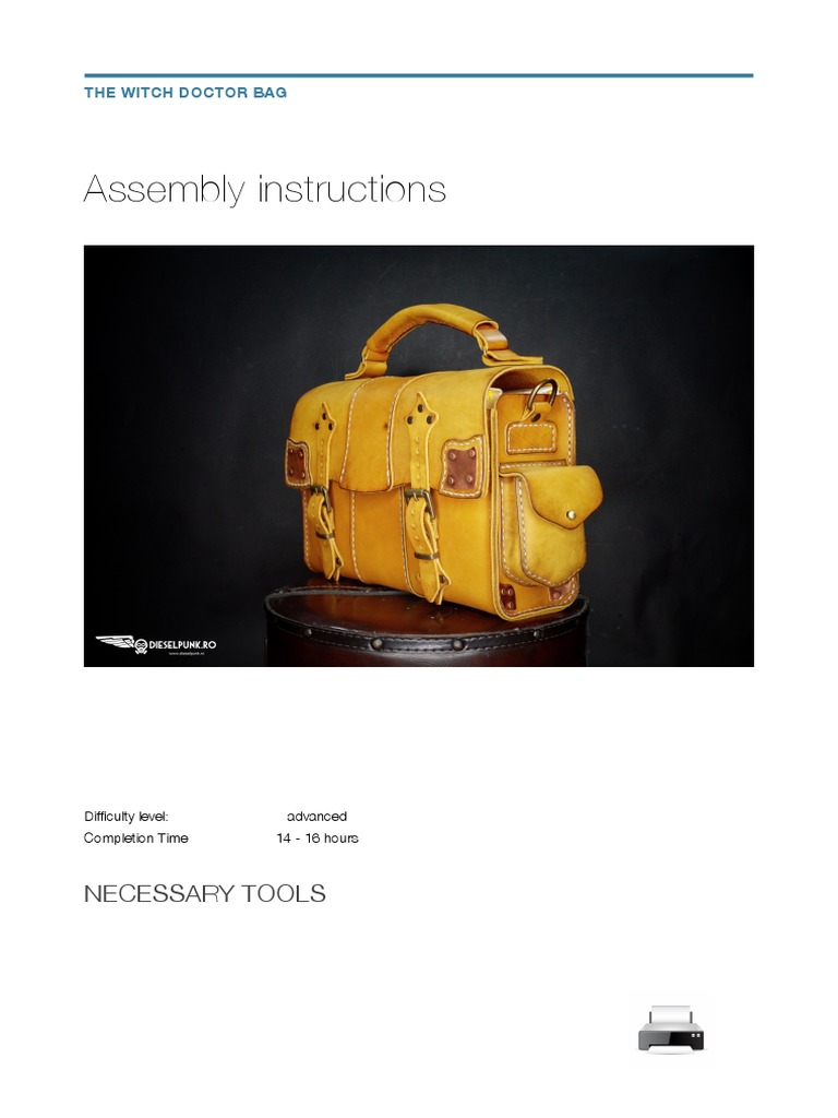 Assembly Instructions: Necessary Tools | PDF