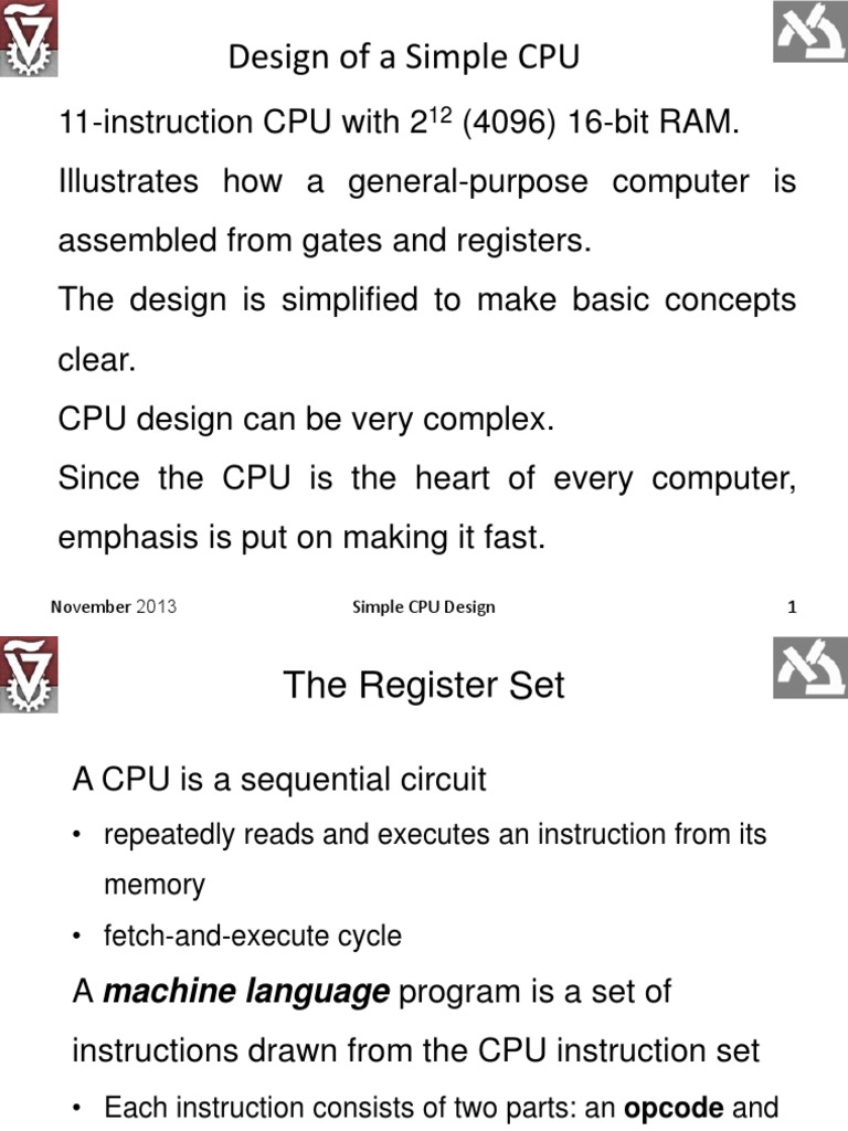 Simple CPU Design Overview | PDF | Central Processing Unit | Assembly ...