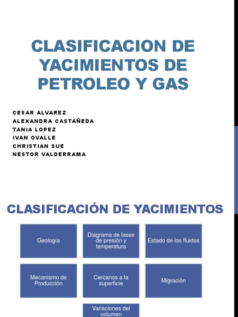 Clasificacion de Yacimientos de Petroleo y Gas | PDF | Depósito de ...