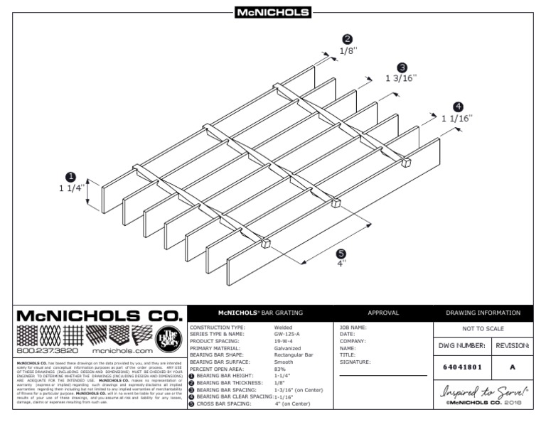 Mcnichols Bar Grating: DWG Number: Revision | PDF | Business | Business