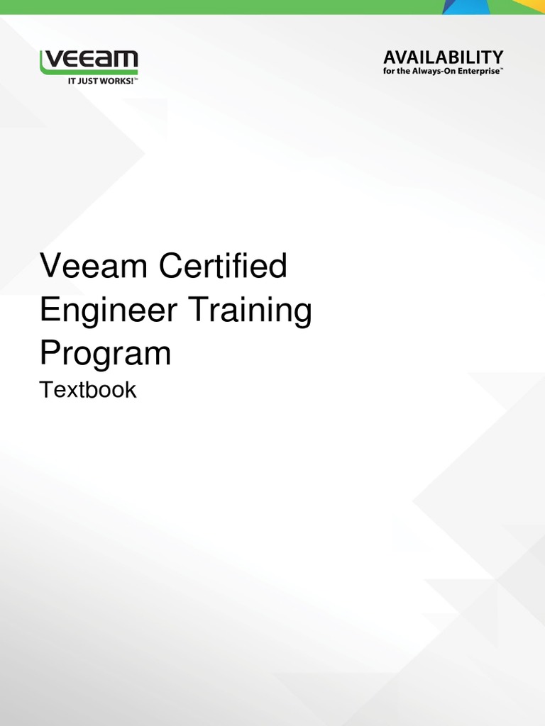 Veeam Certified Engineer Training Program: Textbook | PDF | Backup | Hyper V