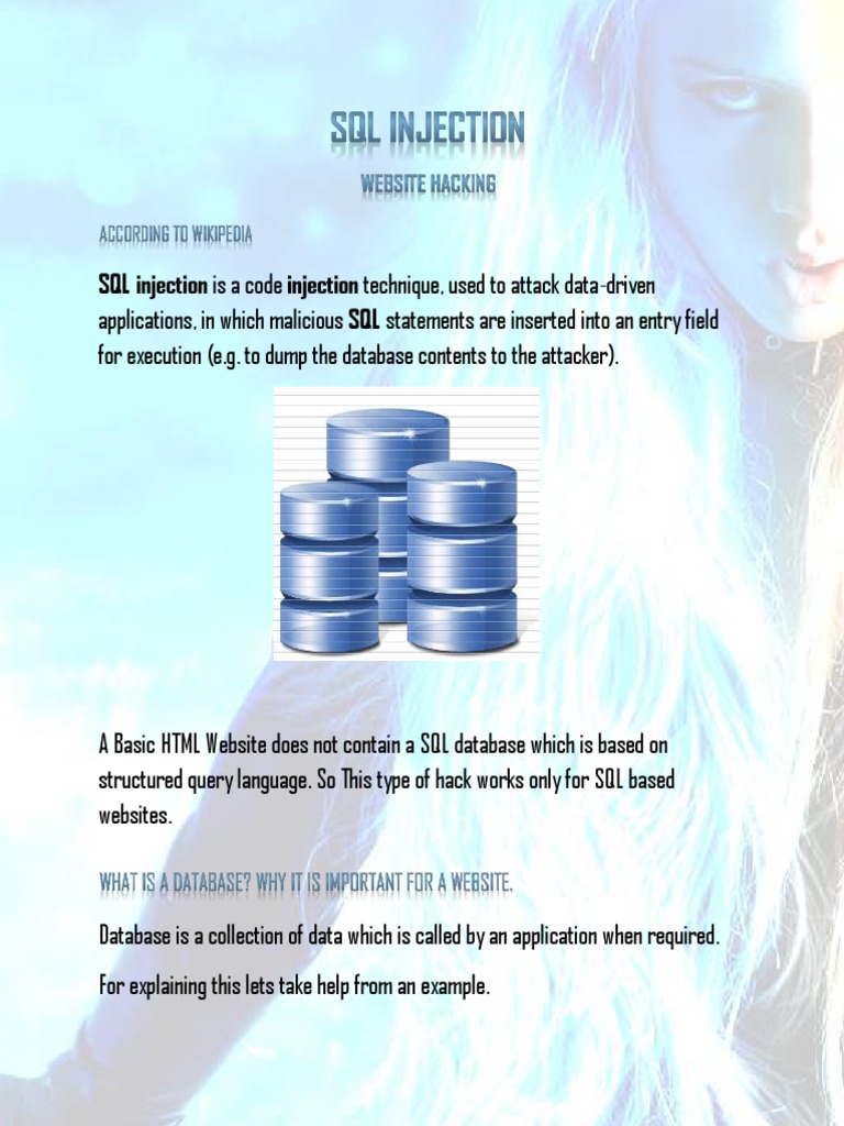 Chapter 3 SQL Injection | PDF | Databases | Sql