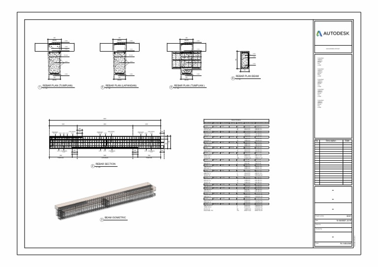 Rebar Plan Beam 6: No. Description Date | PDF | Civil Engineering ...