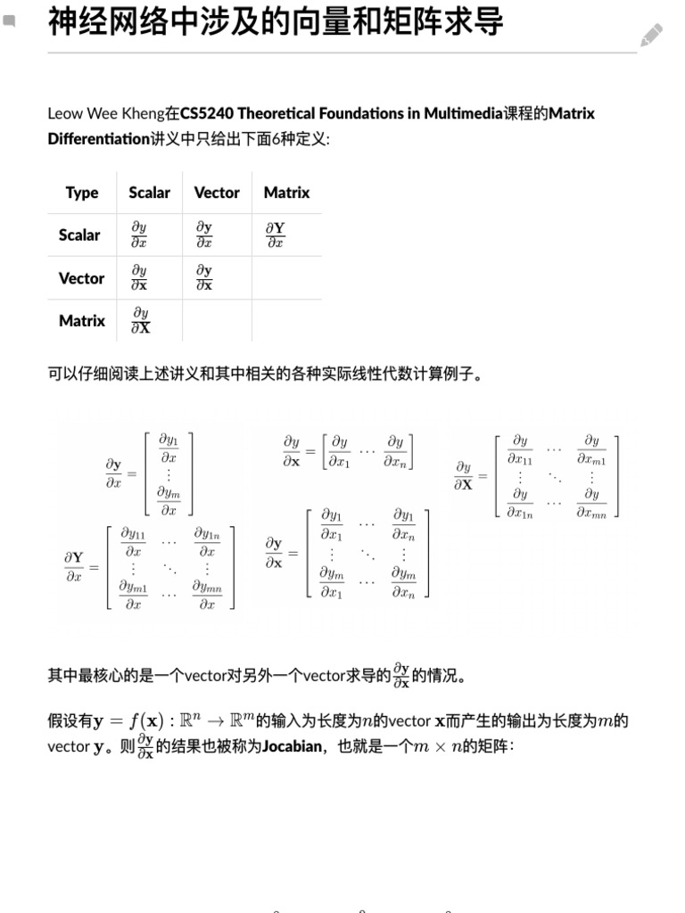 Neural Network Matrix Derivatives | PDF | Scalar (Mathematics) | Matrix ...