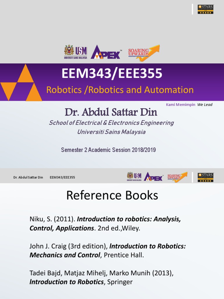 EEM343-Robotics Week1 1 PDF | PDF | Robot | Robotics