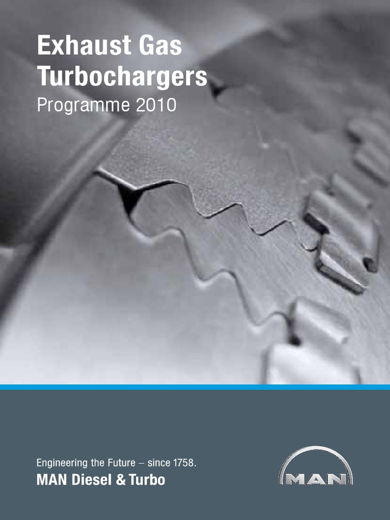 MAN Turbocharger Programme 2010 PDF | PDF | Gas Turbine | Turbocharger