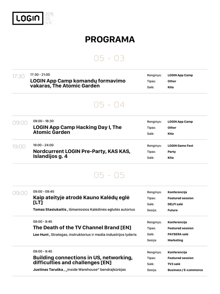 Login Programa 2016 | PDF