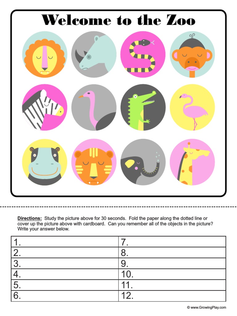 Memory Challenge Freebie | PDF | Leisure
