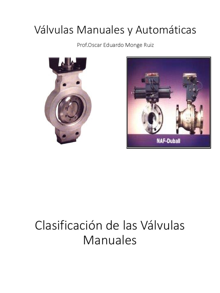 Válvulas Manuales y Automáticas | PDF