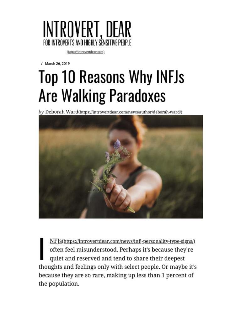INFJs: The Paradox of Contradictions | PDF | Intuition | Extraversion ...