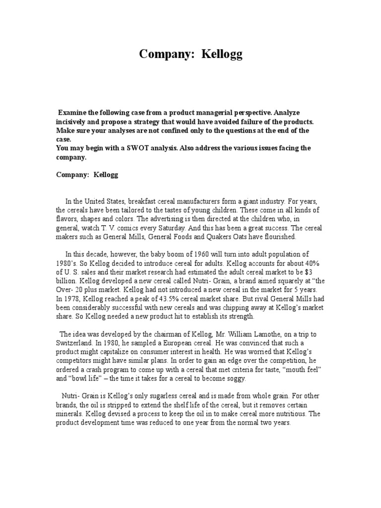 Kellogg | PDF | Food And Drink | Marketing