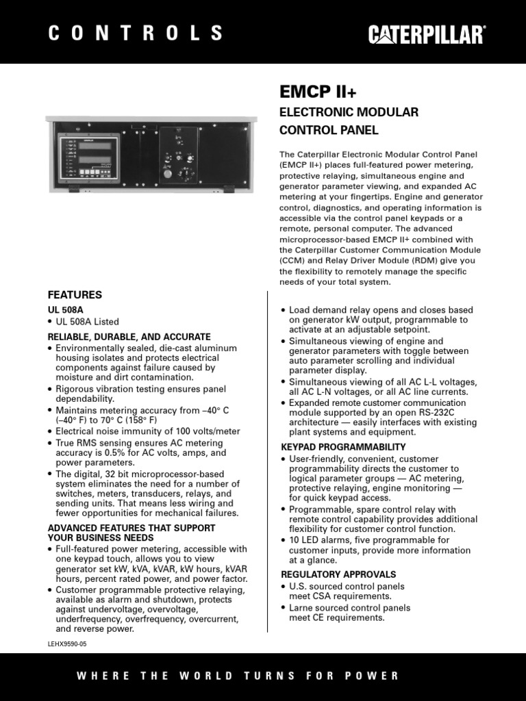 Sheet EMCP II+ | PDF | Relay | Alternating Current