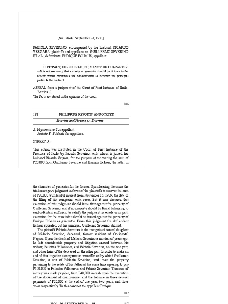 Severino and Vergara vs. Severino | PDF | Judgment (Law) | Lawsuit