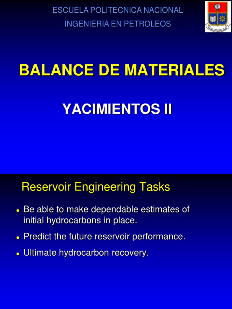 Balance de Materiales | PDF | Petroleum Reservoir | Porosity