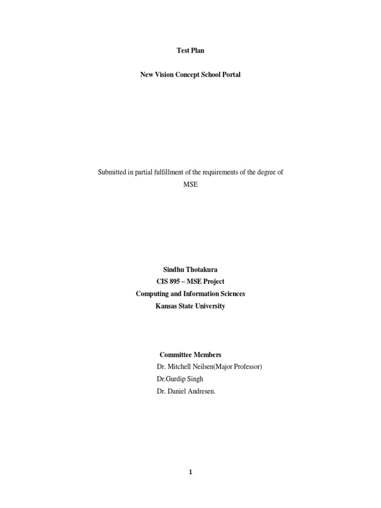 Test Plan Example | PDF | Software Testing | Usability