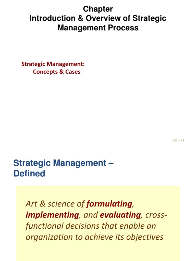 Introduction & Overview of Strategic Management Process | PDF ...